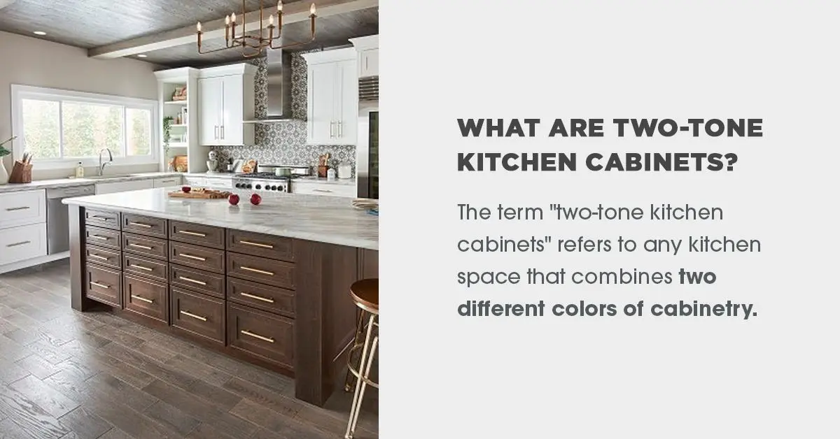 Kitchens With Two Different Color Cabinets About Two Tone Kitchen